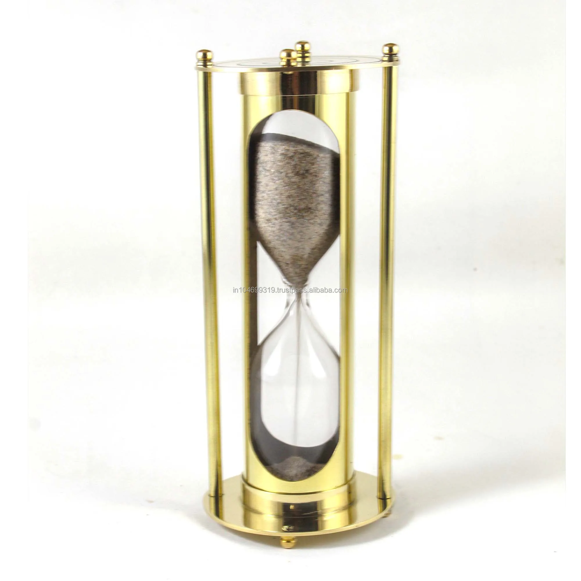 Brass Metal Sand Timer Collectible Antique Style Nautical Sand Timer ...