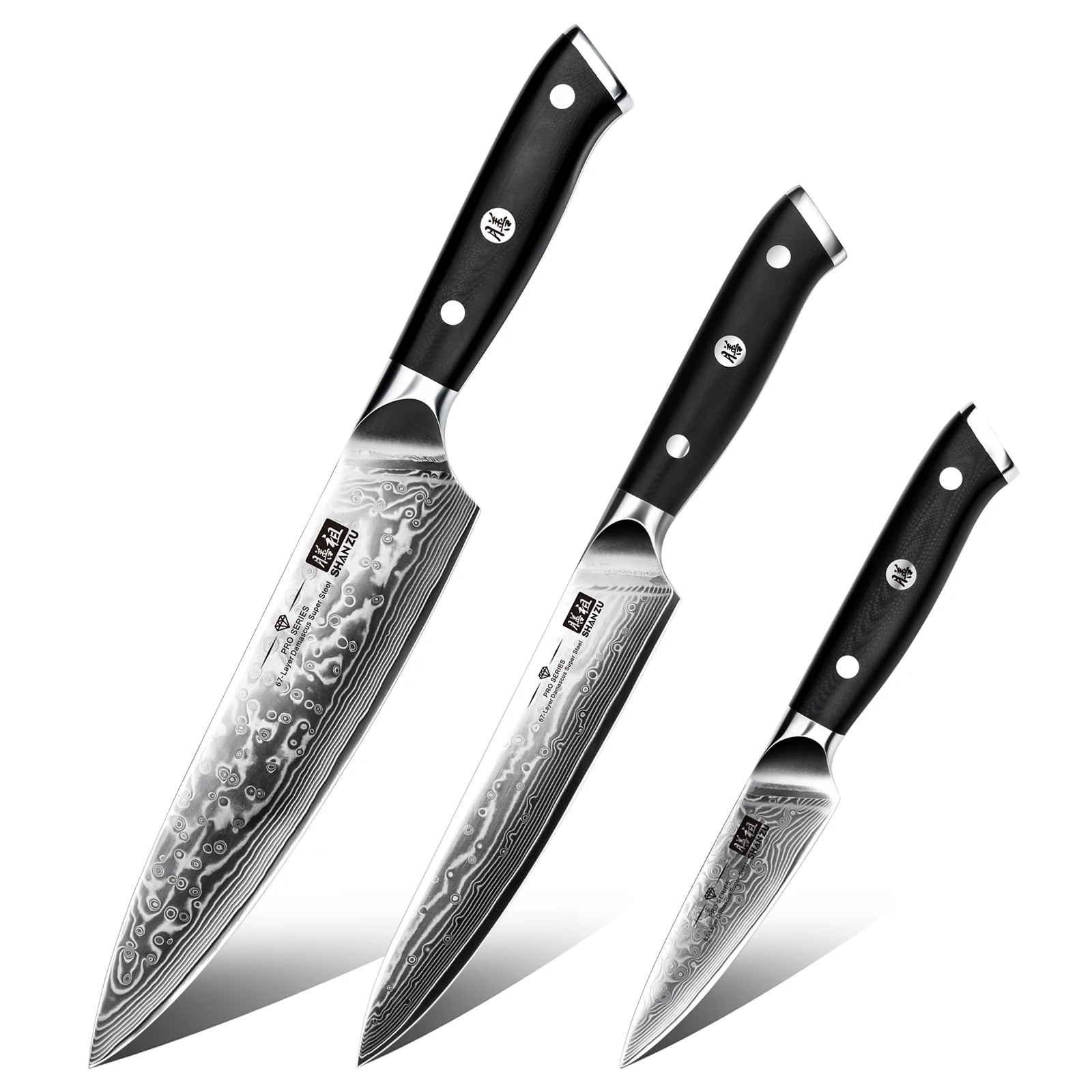 SHAN ZU Chef Damascus Knife Japanese Damascus Steel 67 Layer Steel ...