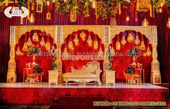 Classic Bollywood Theme Wedding Stage Decoration Moroccan Theme Wedding ...