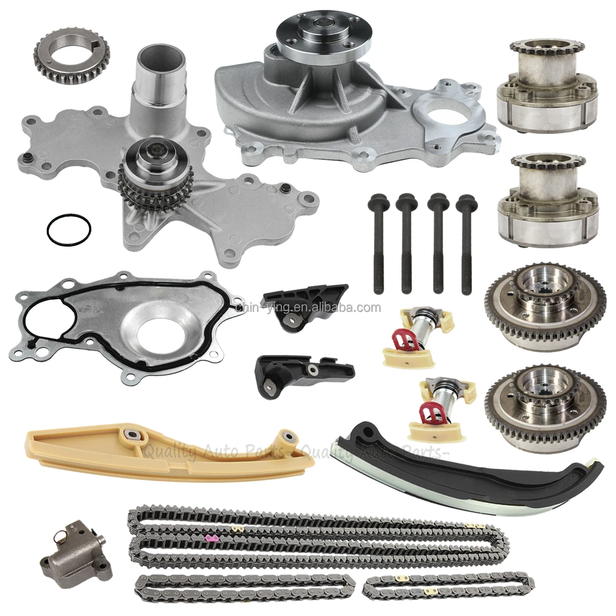 Timing Chain Kit Water Pump 4 Bolt Camshaft Gear Fit Lincoln Navigator ...