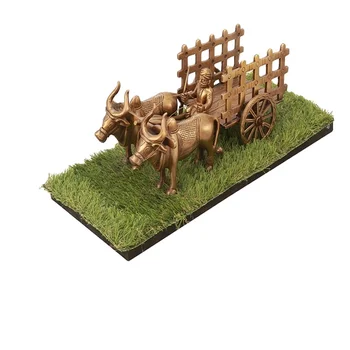 Bullcart Centerpiece Brass Bull Cart Decorative Showpiece Home And ...