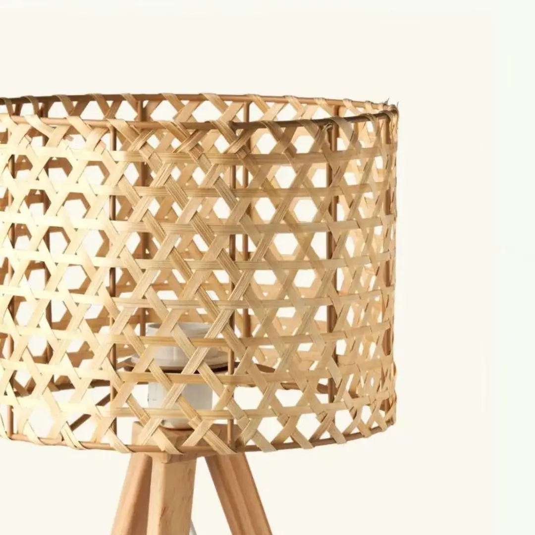 Modern Bamboo Lamp For Home & Hotel Bedside & Dining Table Night Light ...