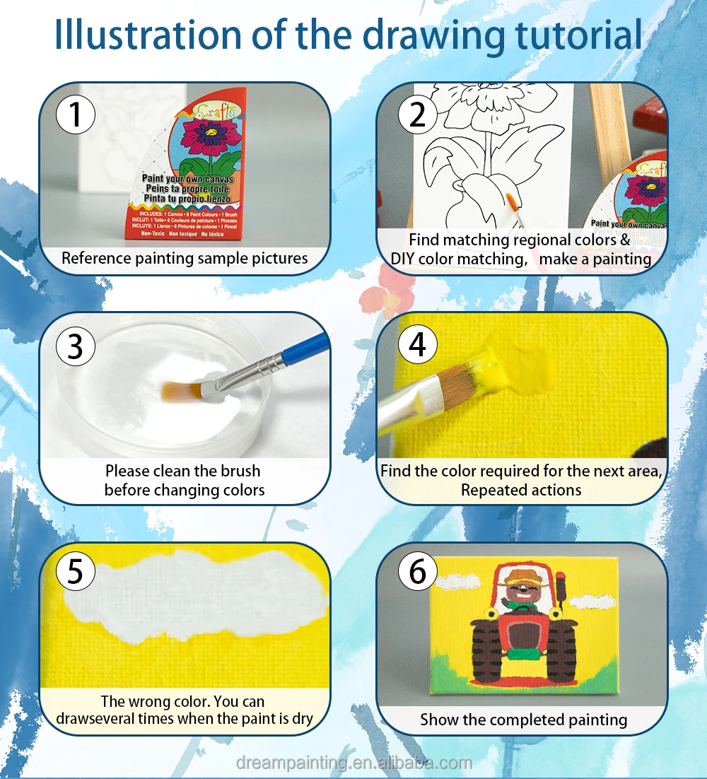 Pre-printed Stretched Canvas - Perfect for DIY Art Projects