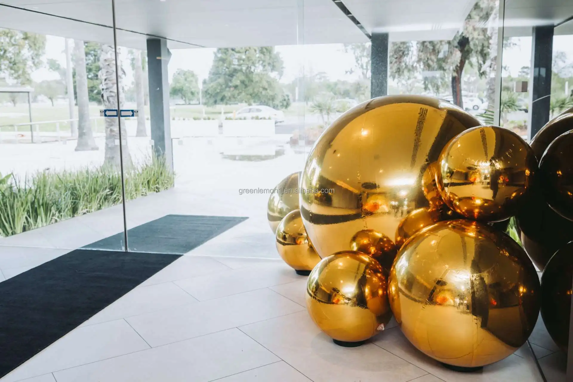 Shiny Silver Disco Decorations Big PVC Party Inflatables Inflatable ...