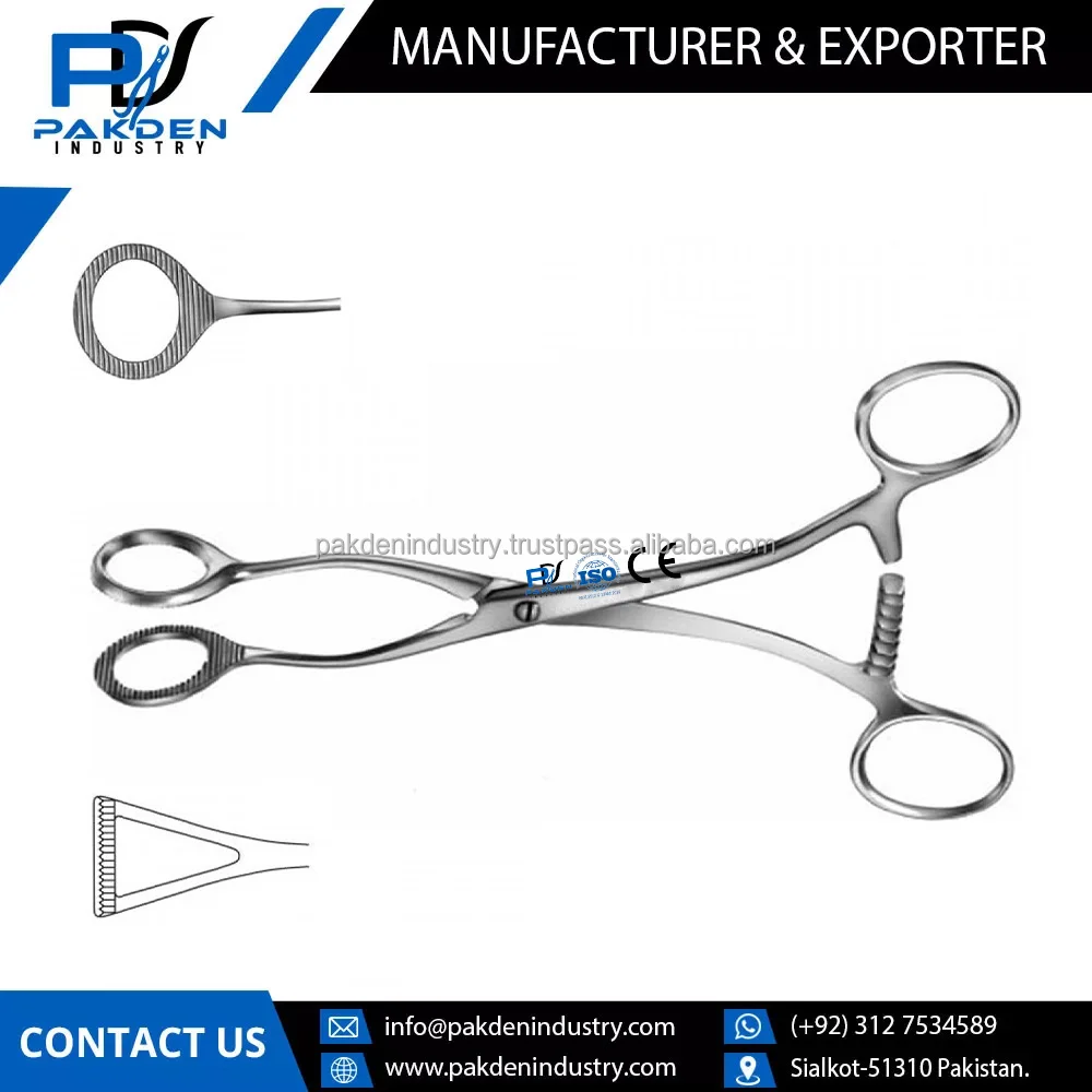 Reusable German Stainless Steel Surgical Collin Tumor Grasping Forceps ...