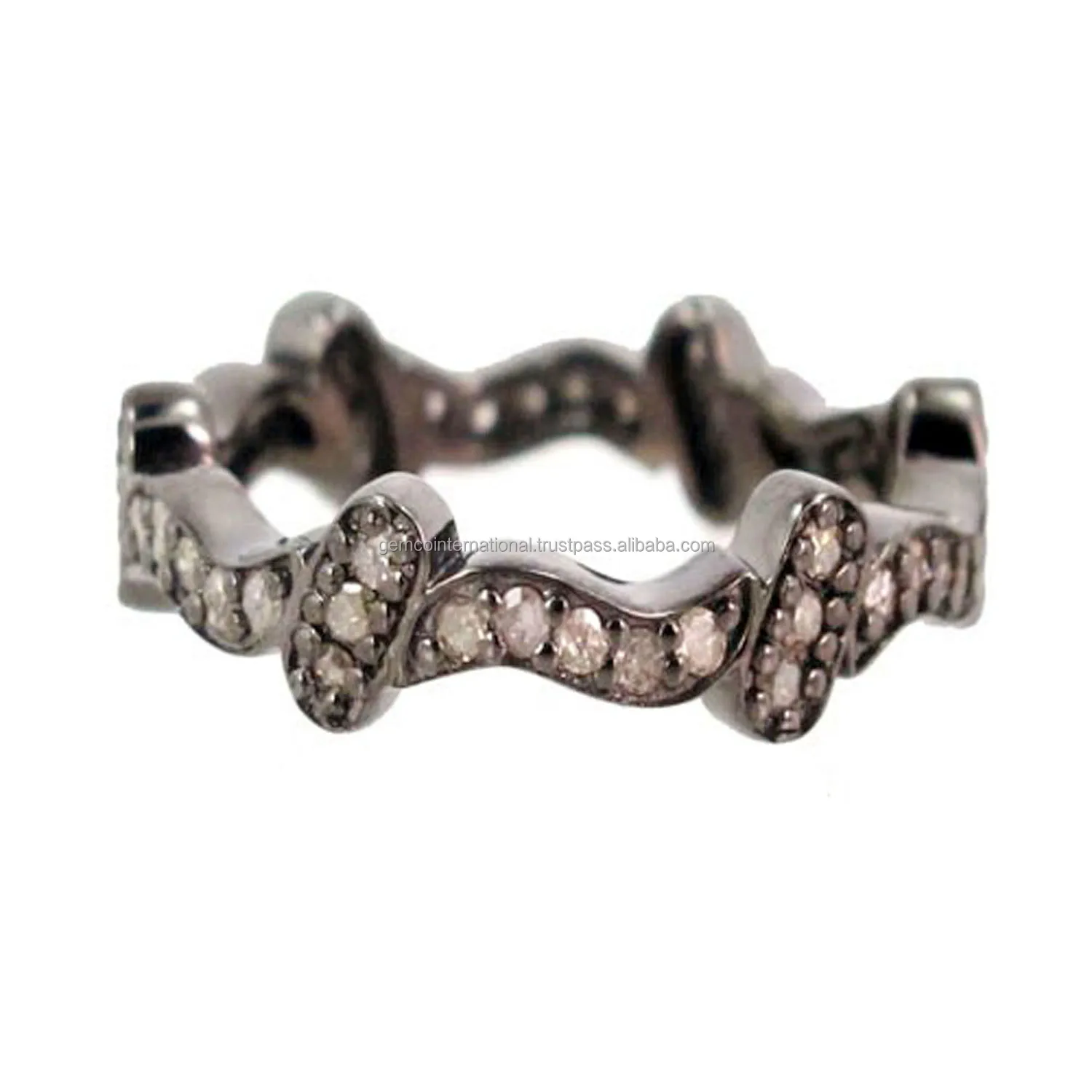 925 Sterling Silver Pave Diamond Vintage Ring 925 Silver Wholesale ...