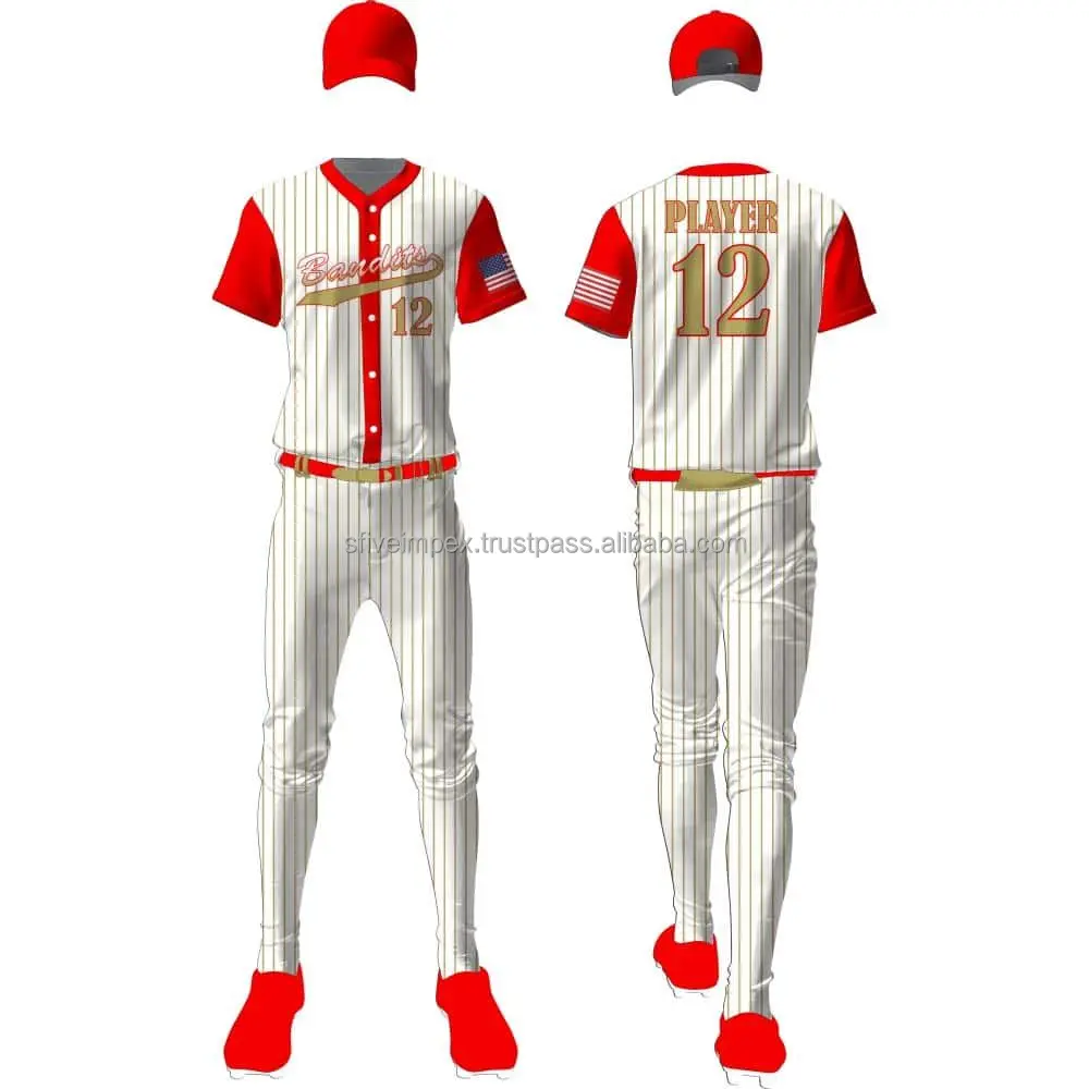 Softball Uniform Jersey Set Sports Team Practice Wear Clothes Stylish ...