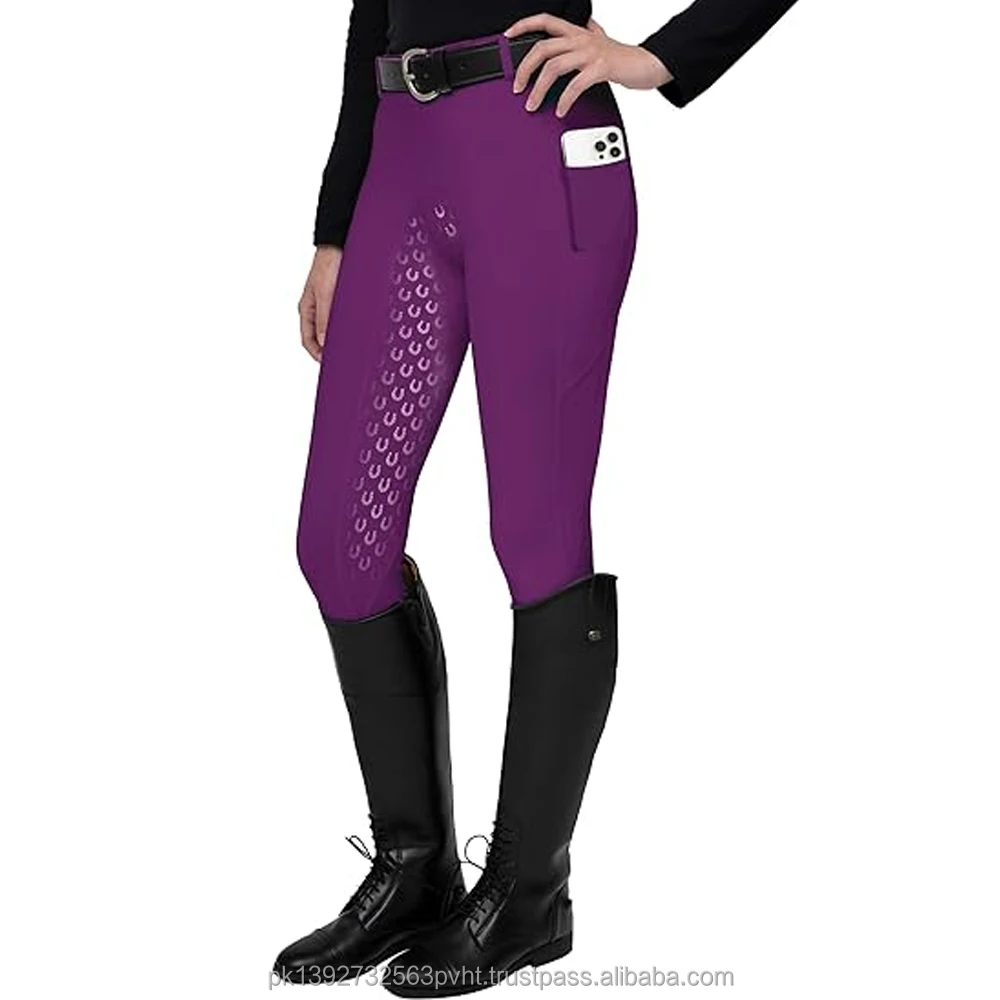 Navy Blue Horse Equipment Breeches 4-way Stretchy Horse Riding Clothing ...