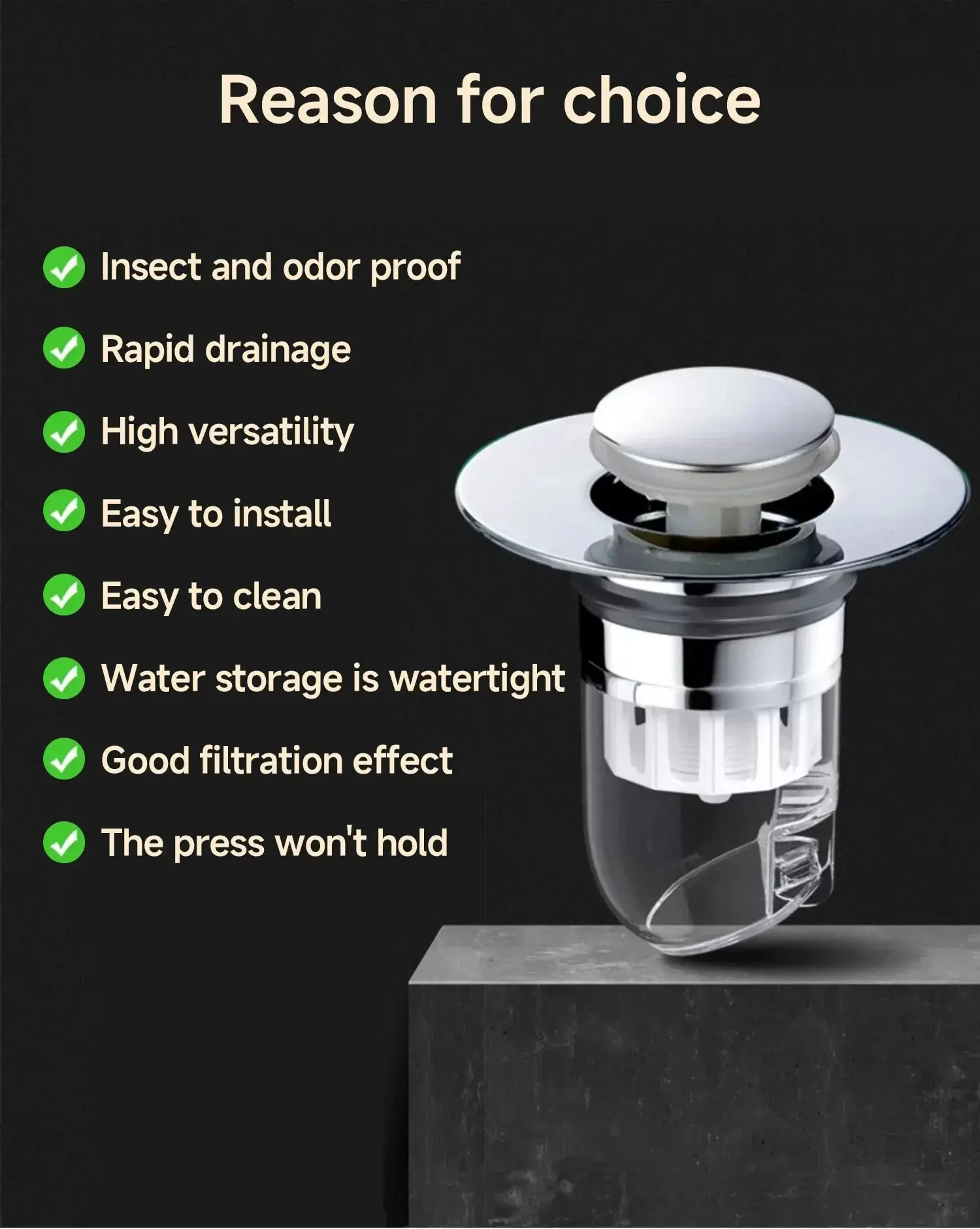 Universal Basin Pop-up Drain Filter Wash Basin Hair Sink Strainer ...