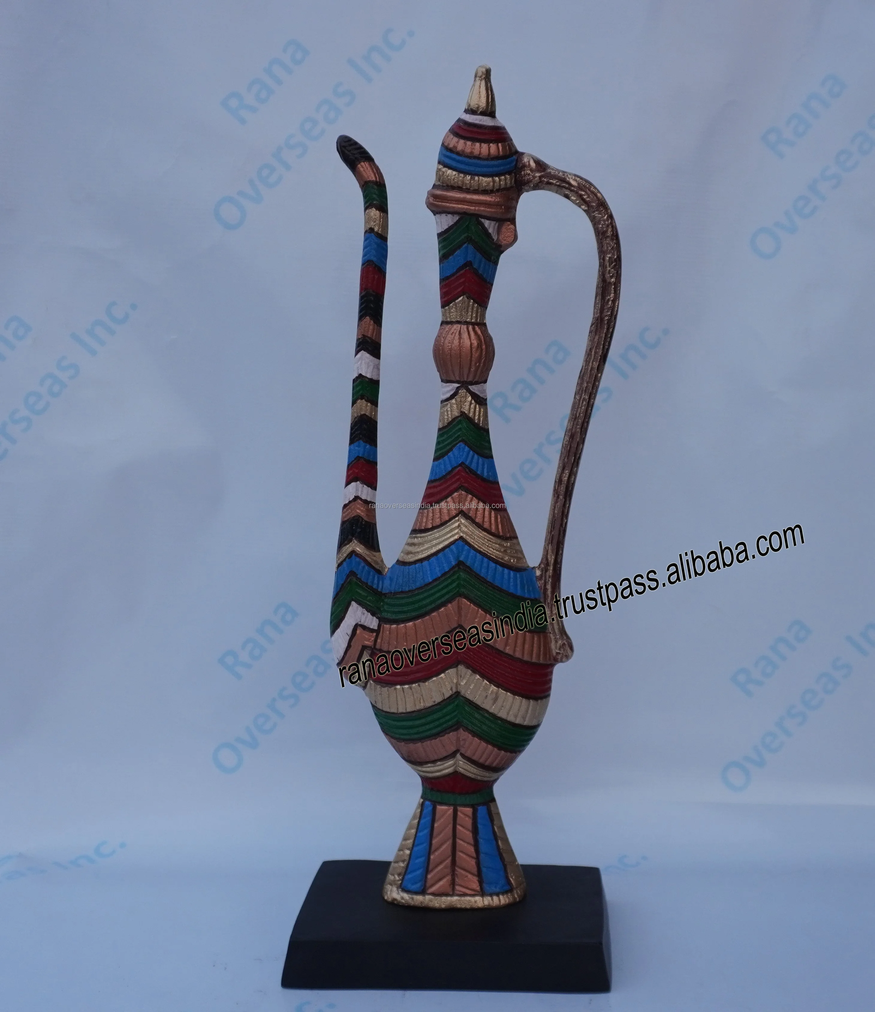 Handmade Traditional Metal Surahi Sculpture Table Decor Aluminium ...