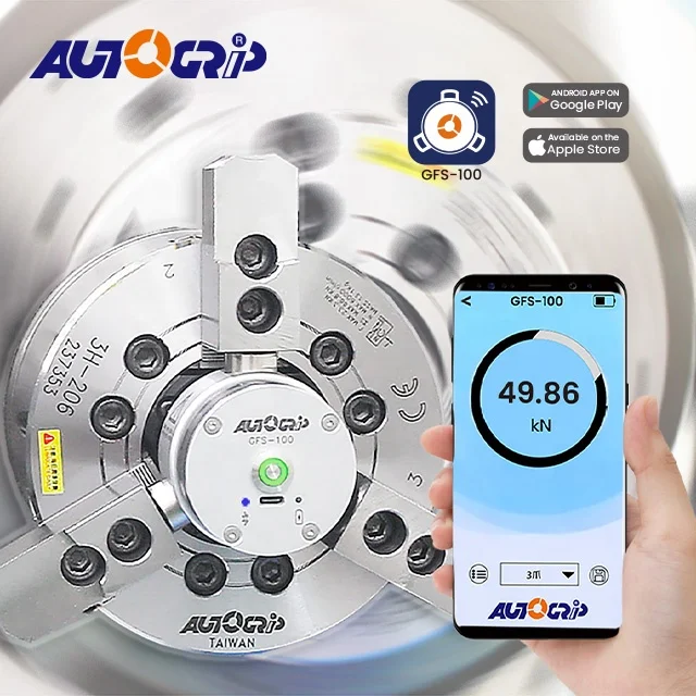 GFS-100 Static and Dynamic Clamping Force Meter for Lathe Chuck