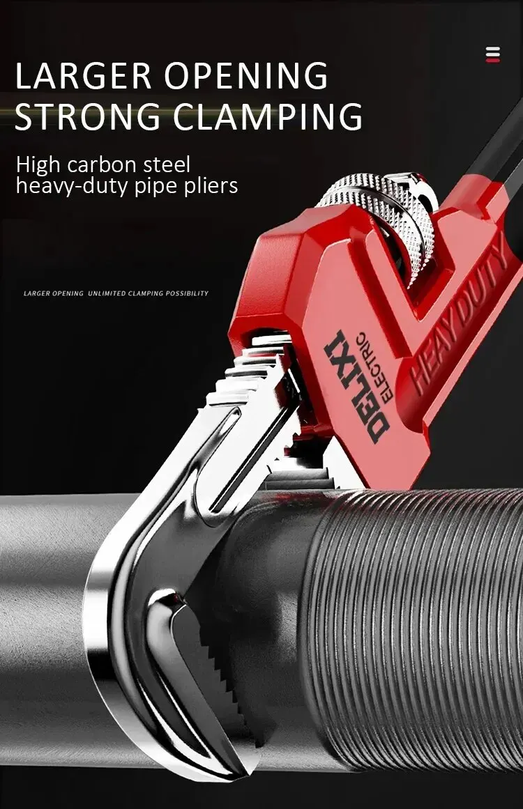 Delixi Electric Universal 8-inch German Pipe Pliers Multifunctional ...