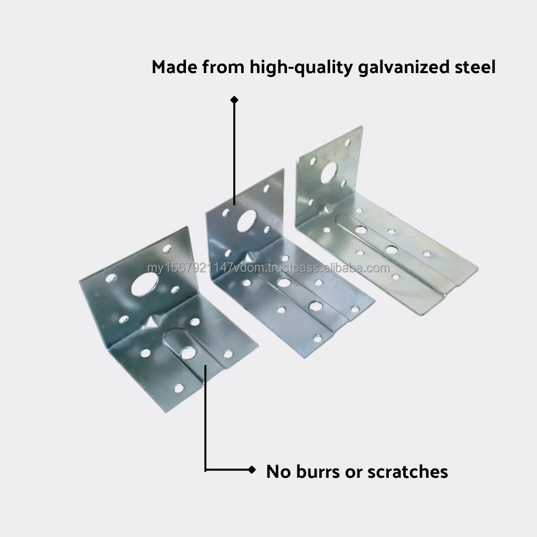 Durable Galvanized Steel Angle Brackets for Various Uses