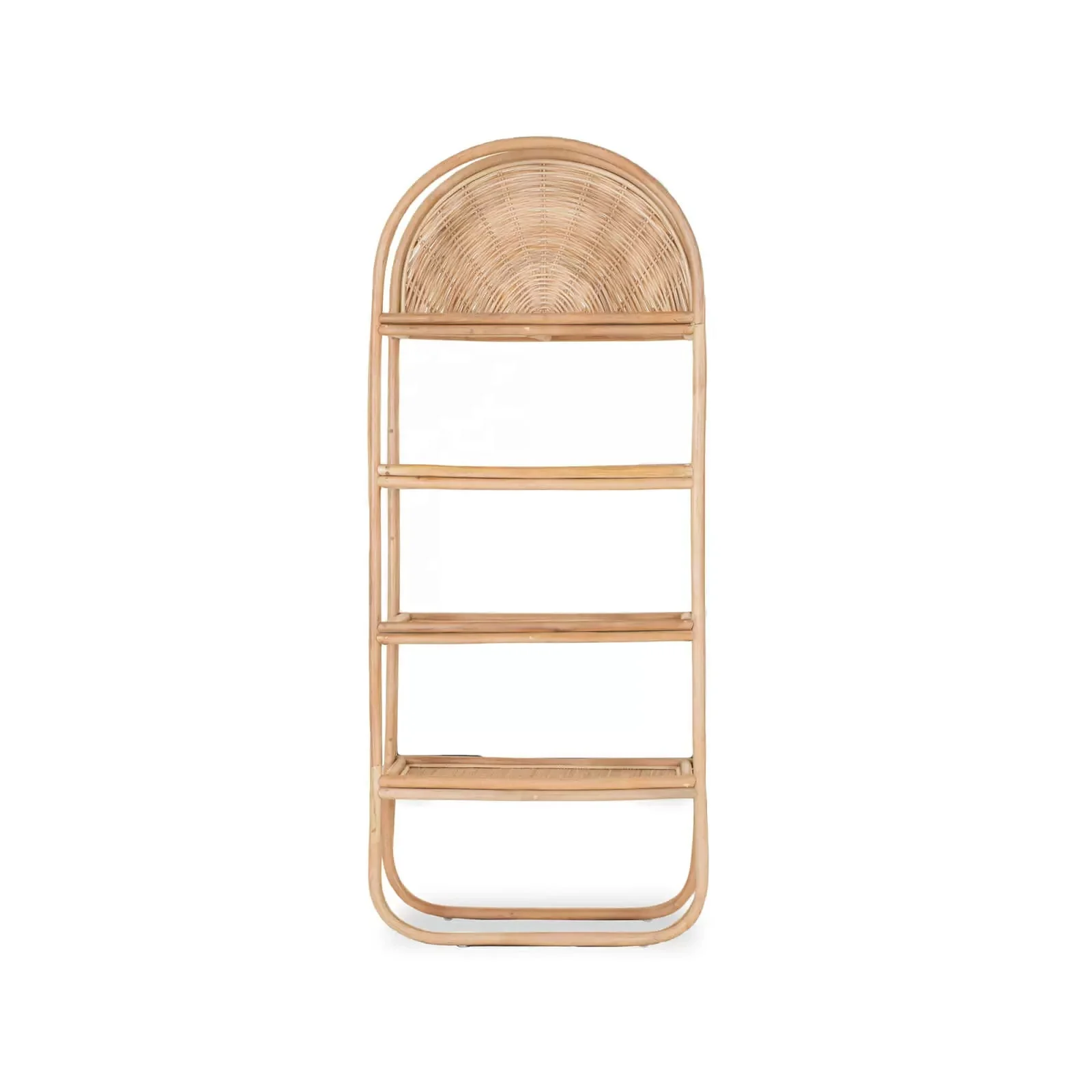 Elegant Vintage Rattan 3-shelf Bookshelfs Living Room Large Bookcase ...