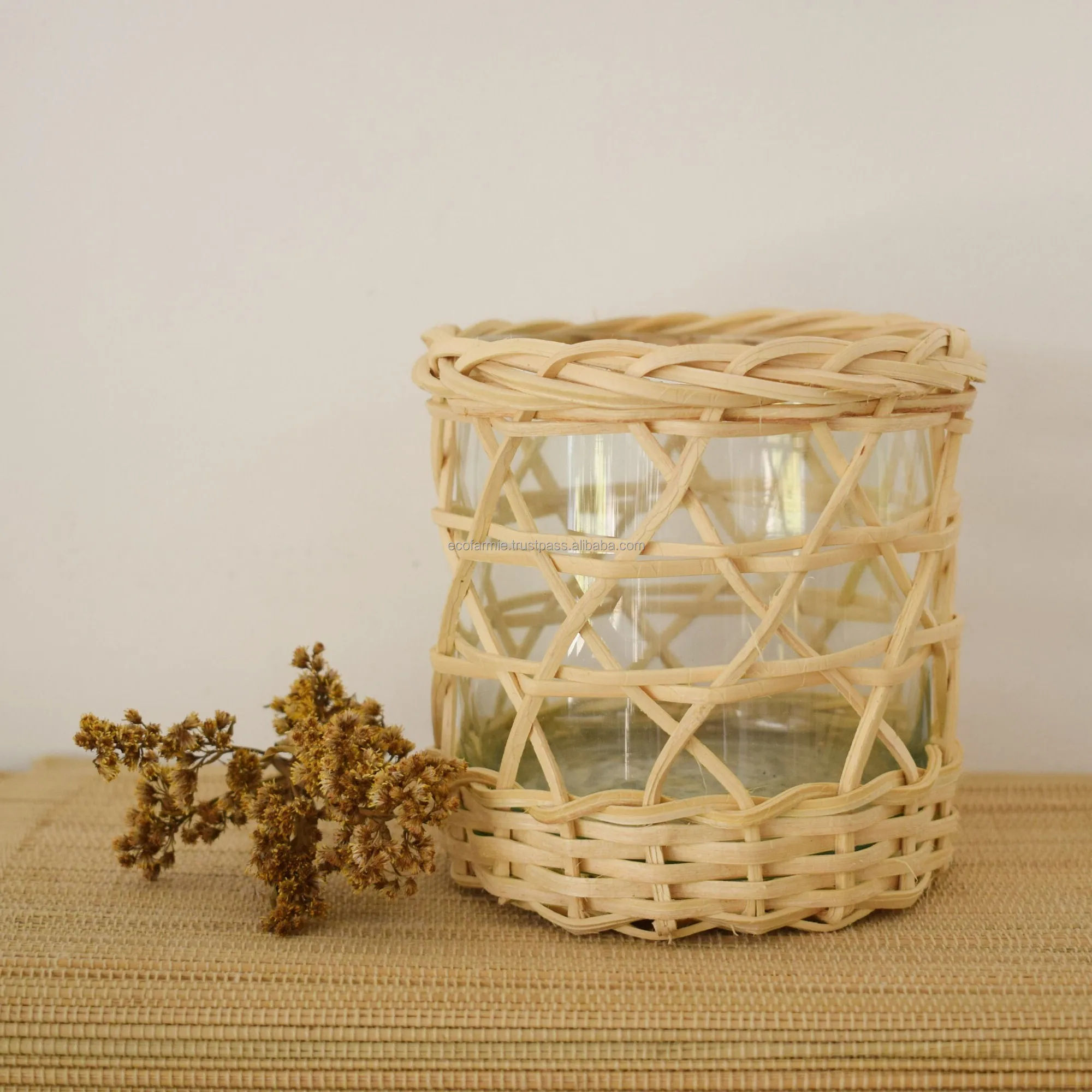 Eco-friendly Woven Cup Covers - Natural Seagrass Accessories