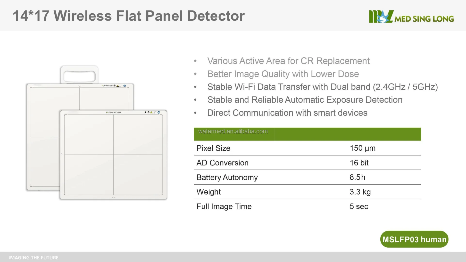 Iray Medical FPD DR Wireless Flat Panel Detector - 5KW X-ray