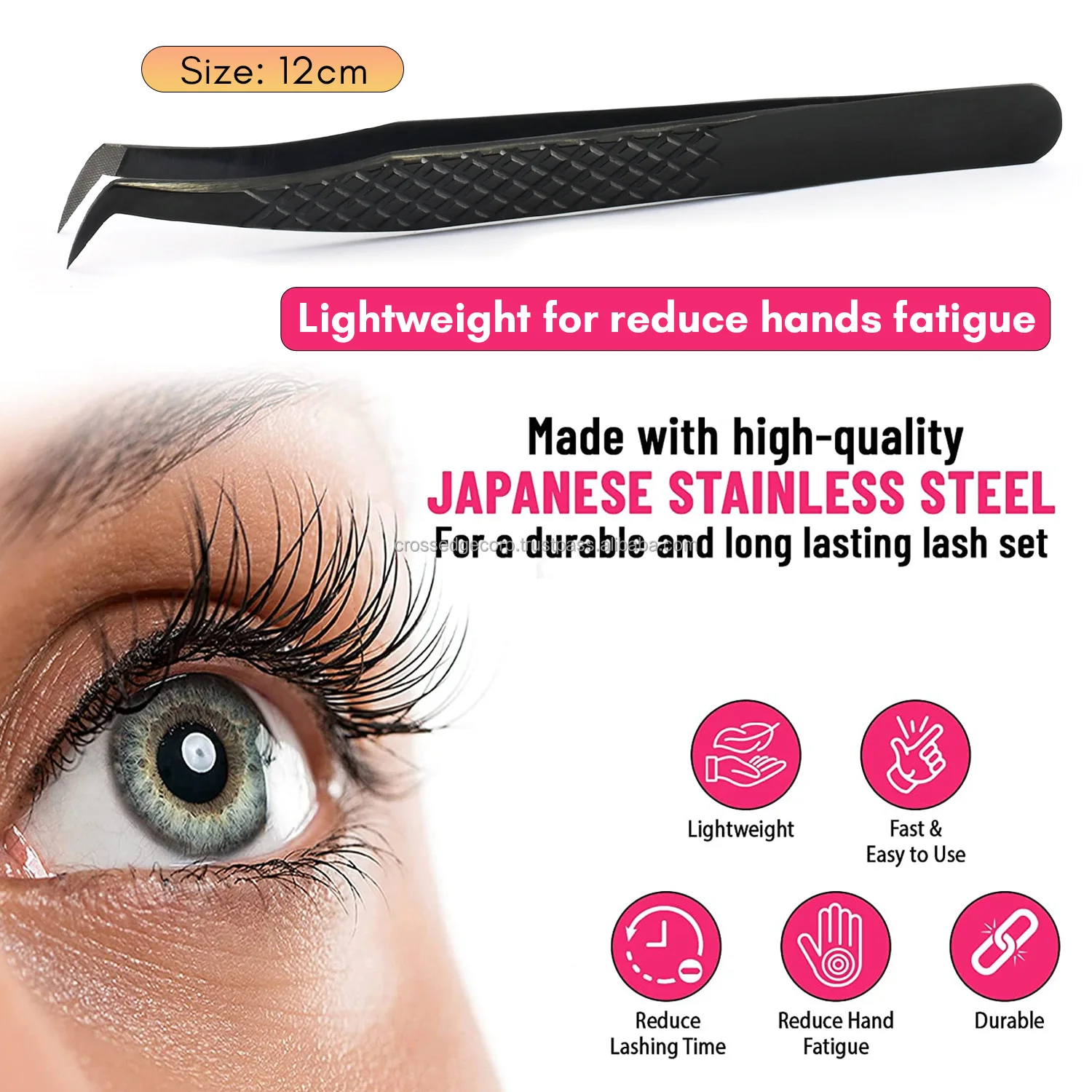New Nano Fiber Tip Lash Tweezers Volume Tweezers Eyelash Extension With ...
