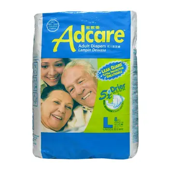 Free Sample Wholesales Adcare Adult Diapers L 8s Oem Customizable ...