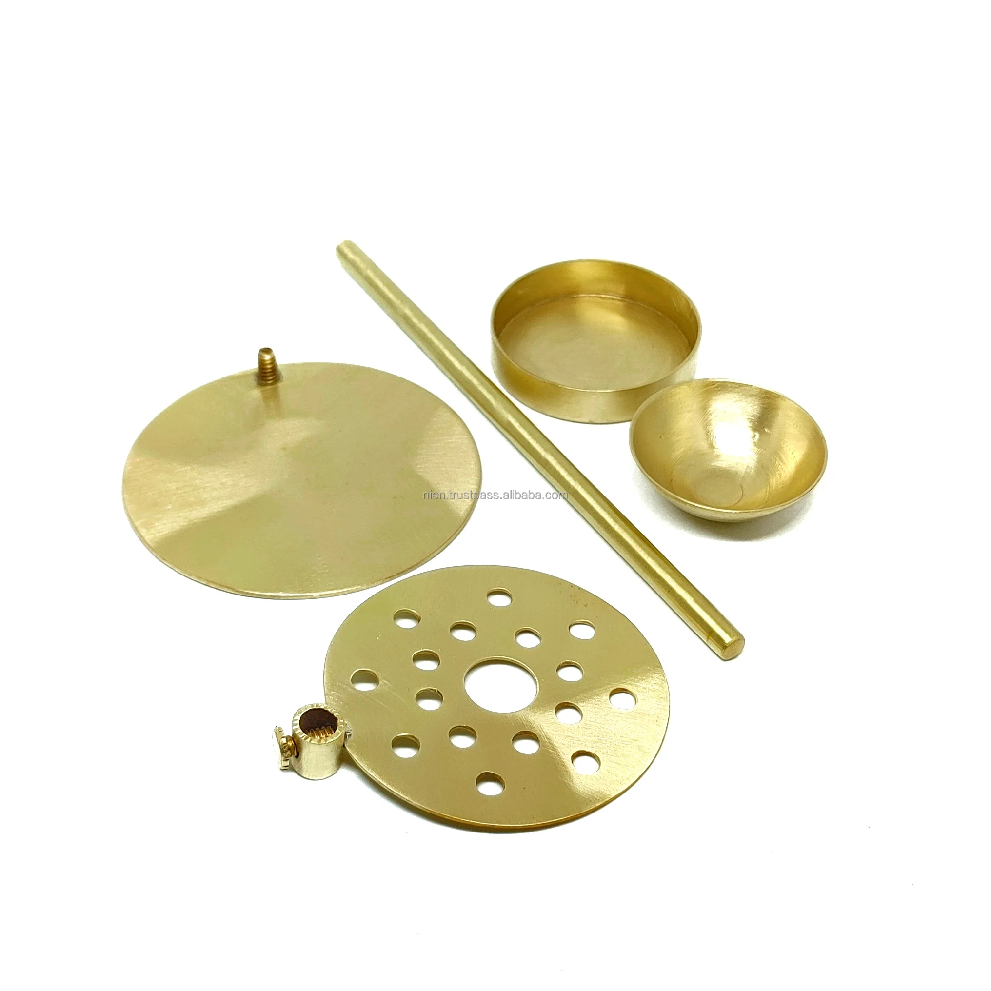 Oil Burner Diffuser Brushed Gold Brass Adjustable Height Portable ...