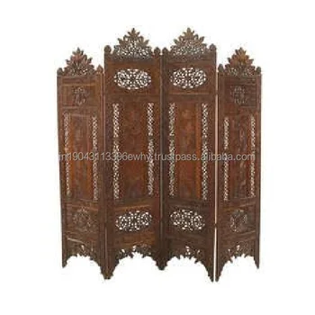 Brown Colour Leaf Design Wooden Partition Made And Customized Size ...