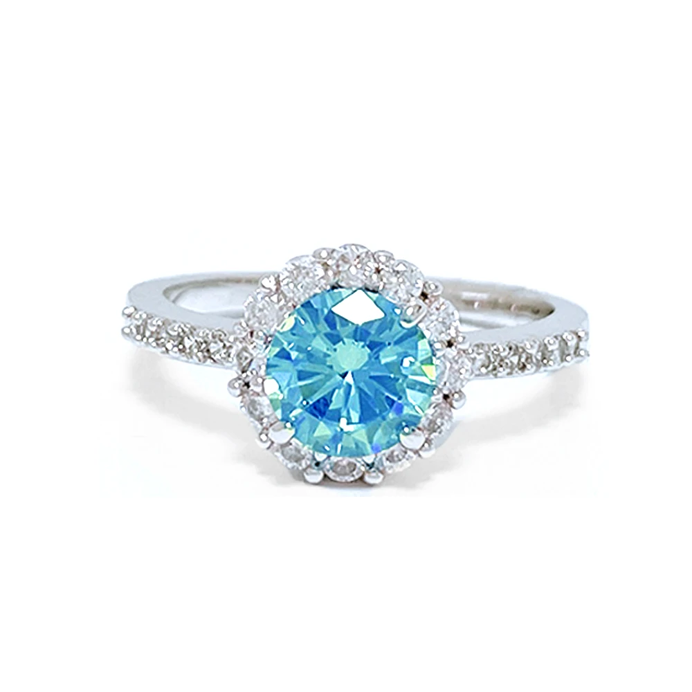 Classic Aqua Blue Engagement Ring - Buy Engagement Ring,Aqua Blue ...