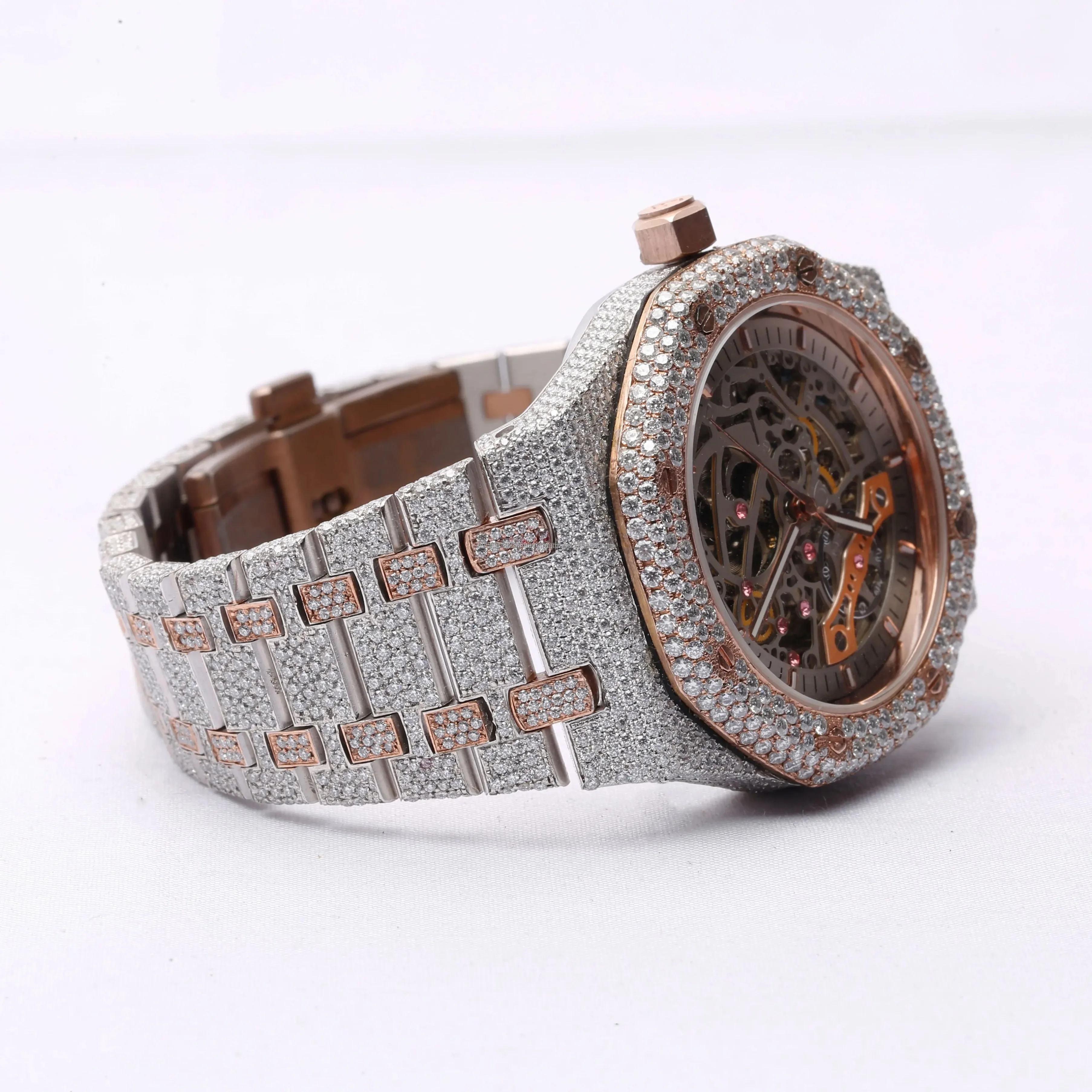 Introducing the 2026 High Quality Skeleton Hip Hop Iced Out Wrist Watch ...