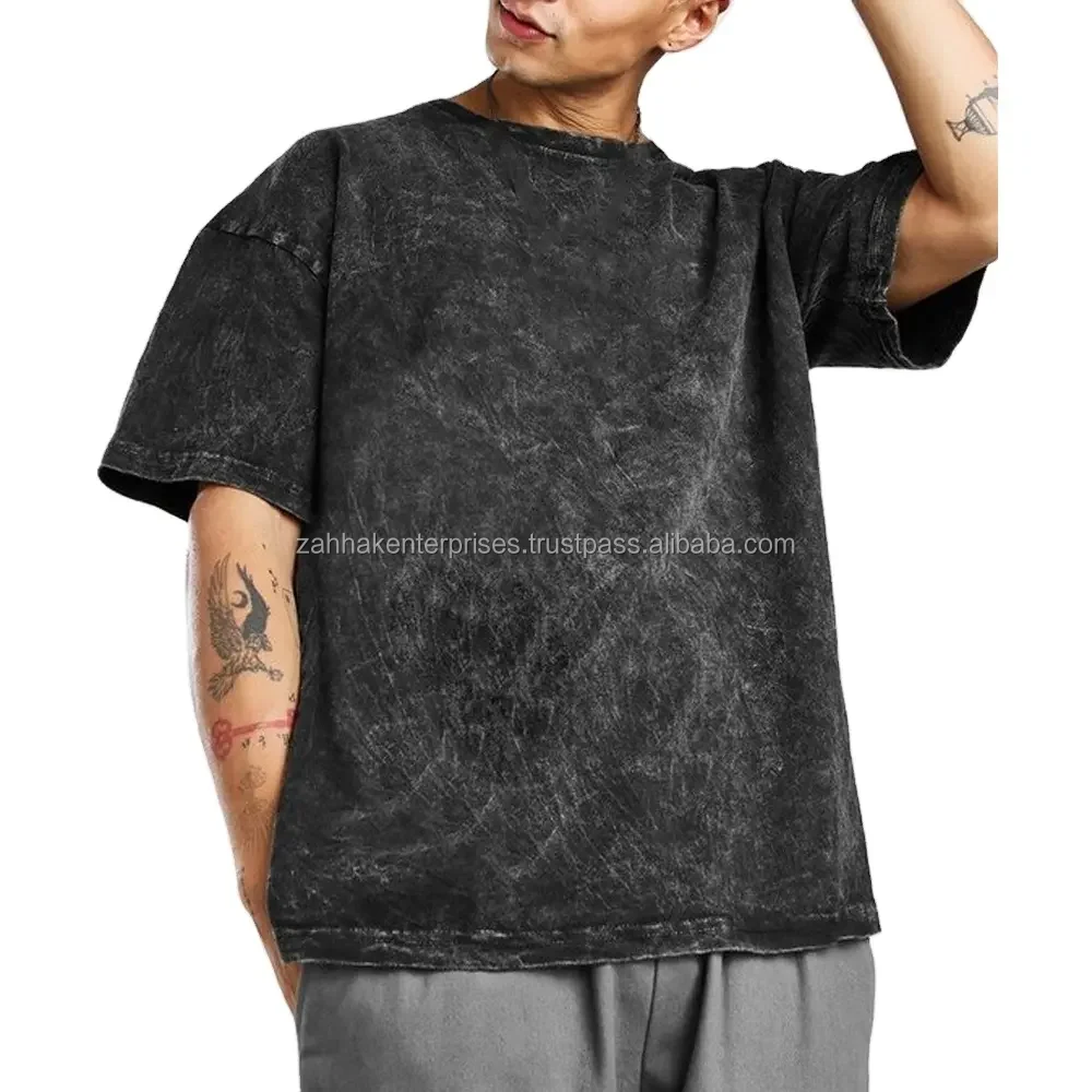 Customized Oversized Short Sleeve Men Acid Wash T Shirts - Buy Acid ...