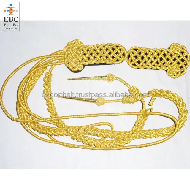 Two Colored Uniform Aiguillette Silver Wire With Blue Cross And Metal ...