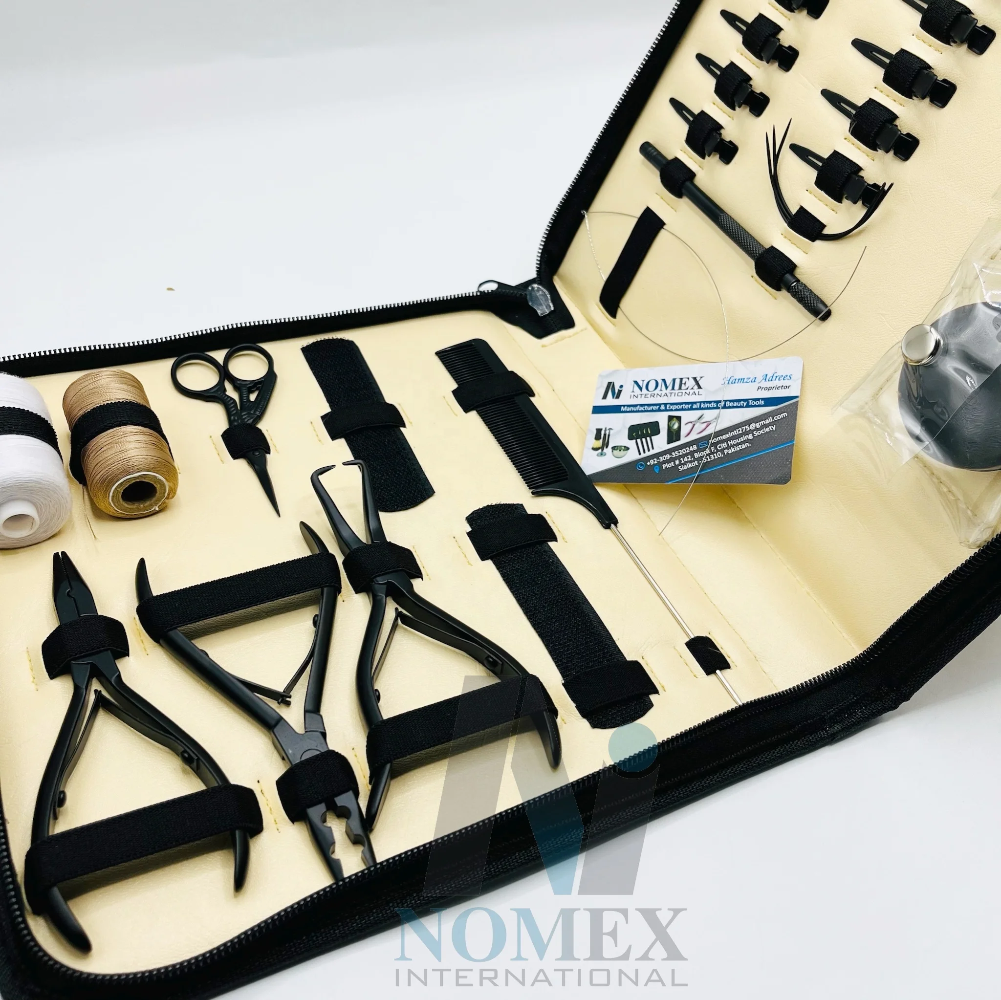 Professional Hair Extension Pliers Set - Matte Black I Tip Tools Kit