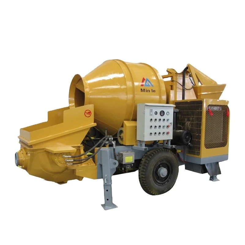 Big Capacity Trailer Mounted Concrete Pump and Concrete Mixer/portable ...