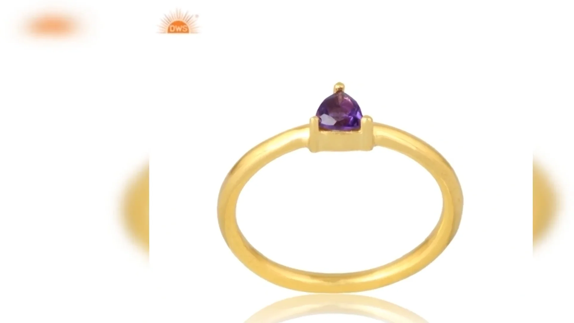 Handmade 14k Solid Gold Women's Ring Unique Design Natural Amethyst ...