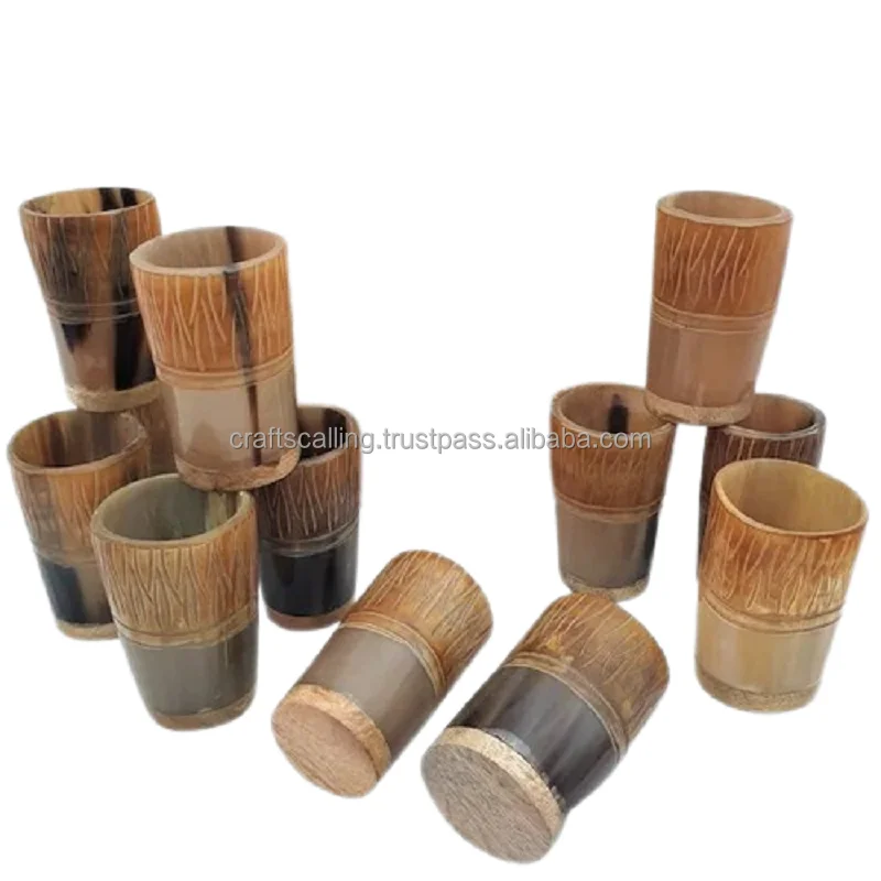 Authentic Ox-horn Viking Drinking Horn Leather Belt Holster Drinking ...