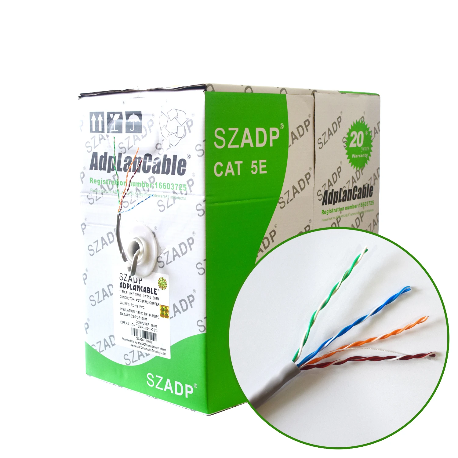 Networking Cat 5e Cable 1000ft 4 Pair Cca Copper Utp Ftp Cat5e Cat5 ...