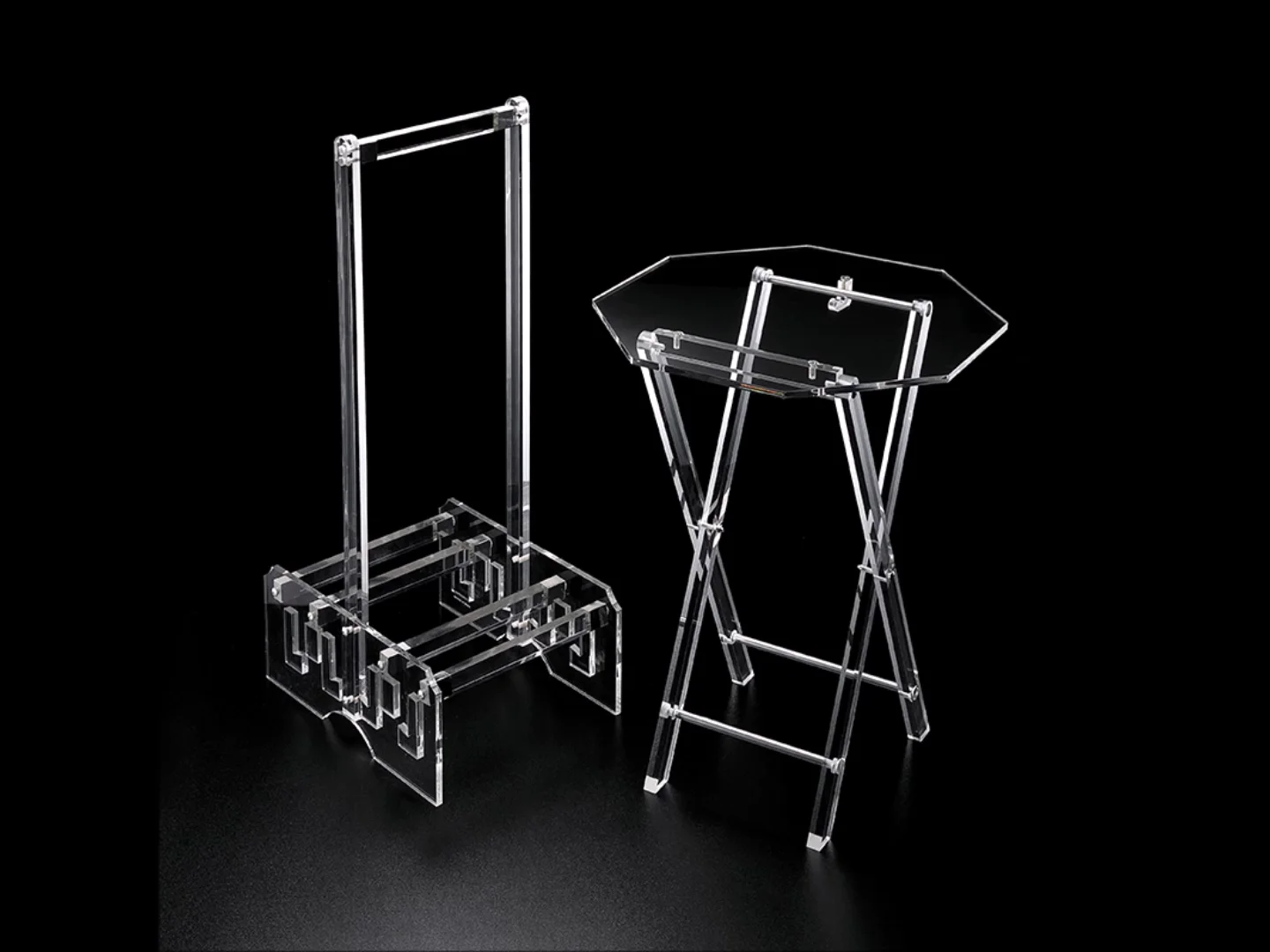 Elegant Clear Design Octagon Shape Acrylic Table - Buy Acrylic Folding ...