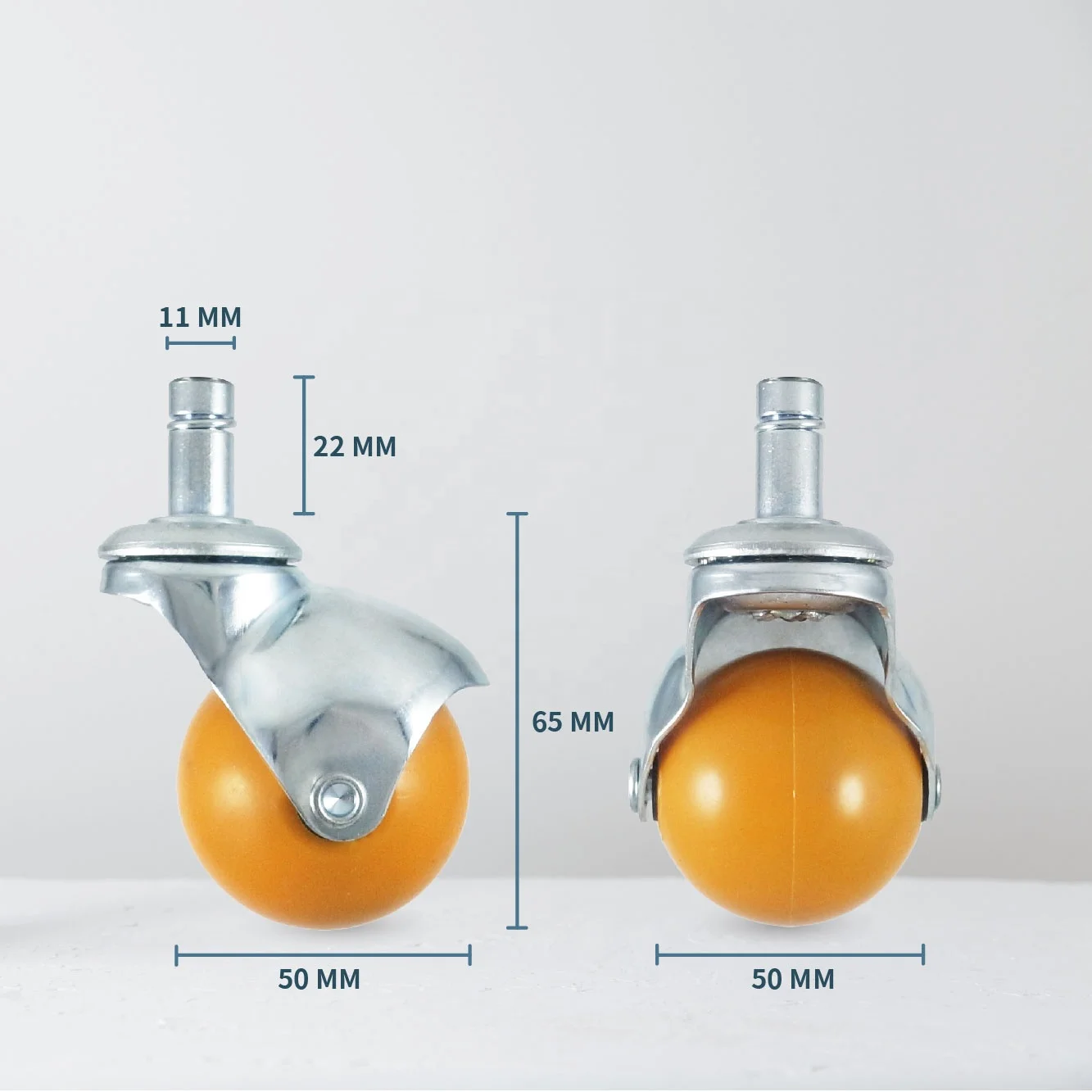 2 Inch Ball Caster Wheel Plastic Baby Chair Pp Casters Wheels Yellow ...