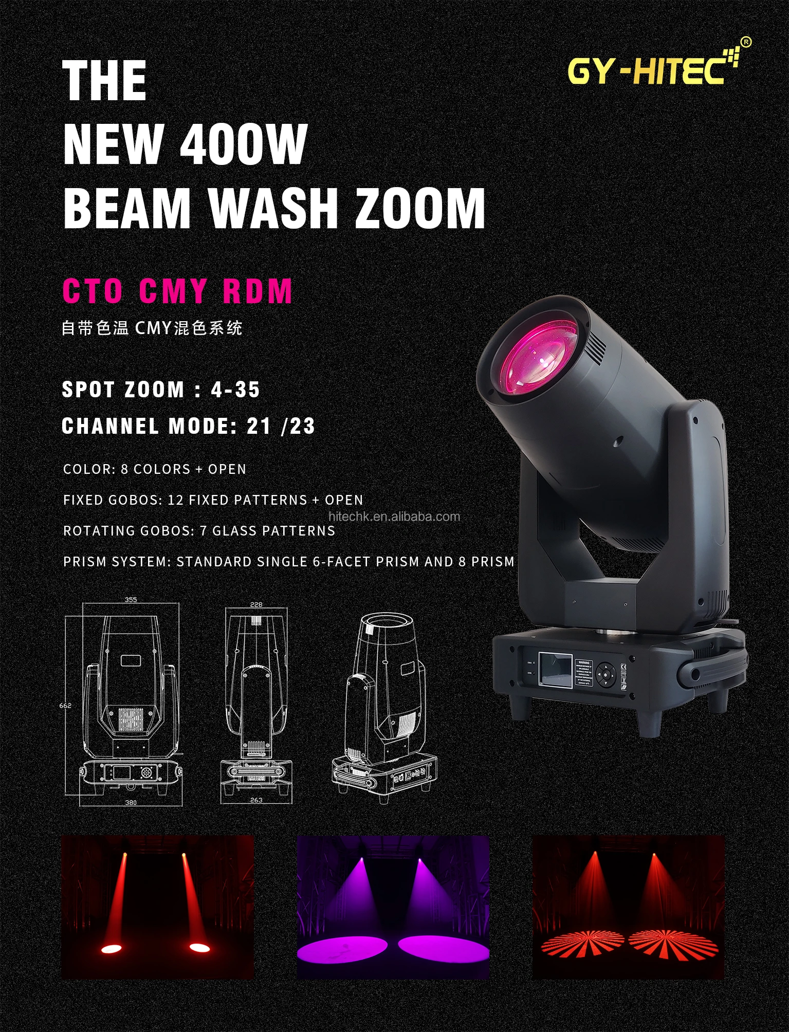400W LED Beam Spot Wash 3IN1 Moving Light With CMY| Alibaba.com