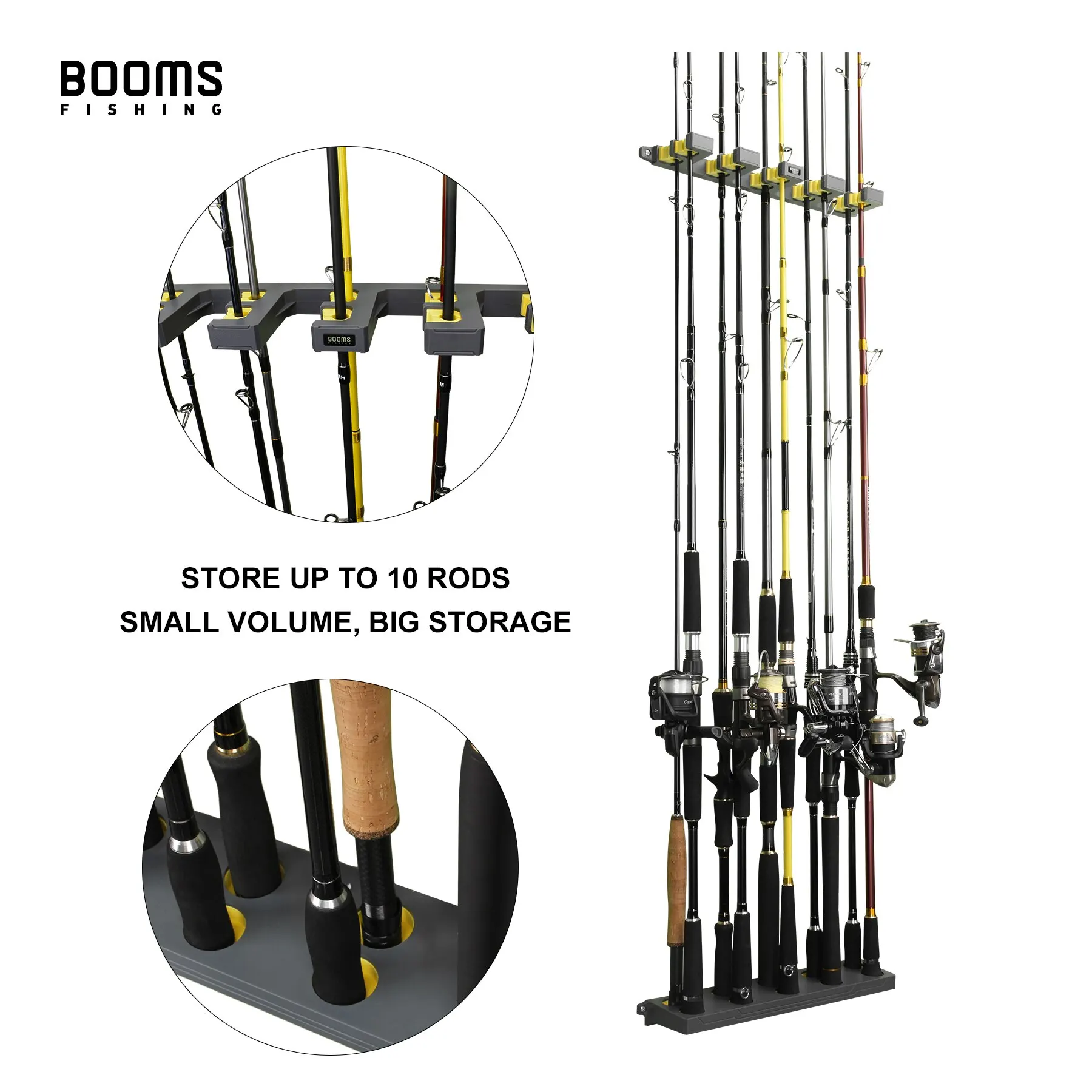 Booms Fishing Wv4 Rod Holder Up To 10 Rods Vertical And Horizontal On ...