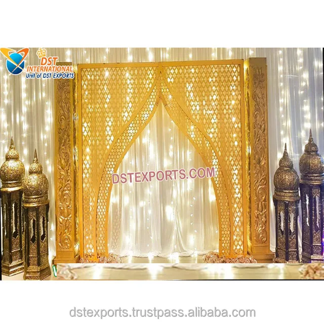 Stylish Wedding Reception Stage Metal Stand Backdrop