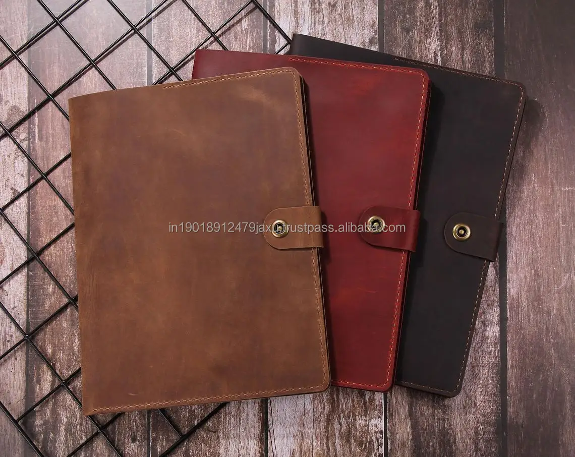 Premium Quality Leather Portfolio A4 Document Holder Business Portfolio ...