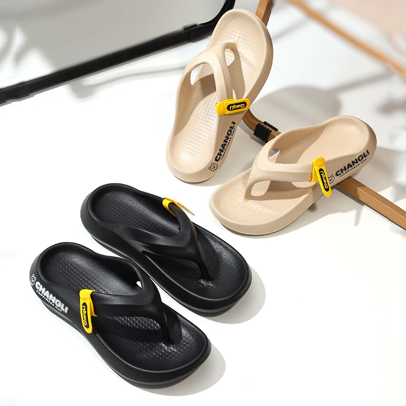 New Trendy Men's Summer Beach Flip-flops Eva Anti-slip Breathable ...