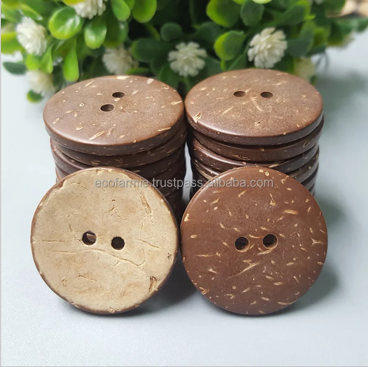 Natural Coconut Shell Buttons - Eco Friendly & Customizable