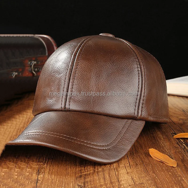 Leather Hat Pakistan Made Men Genuine Leather Hats Custom Logo New ...