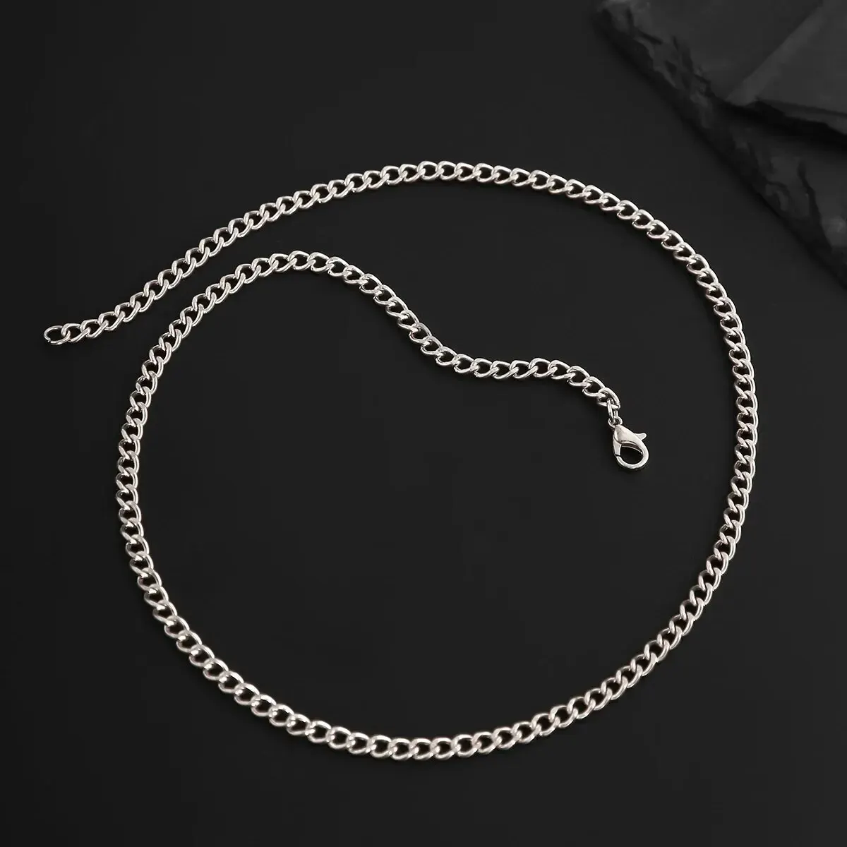 Minimalist Multicolor Metal Cuban Link Chain Choker Necklace For Women ...