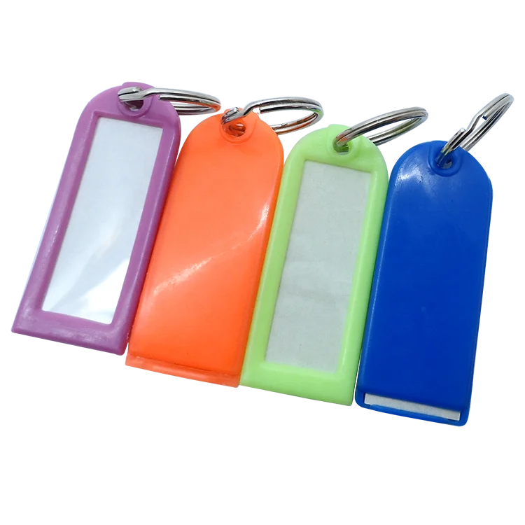 Plastic Name Tag Key Holder,Identification Key Tag - Paper Insert Key ...