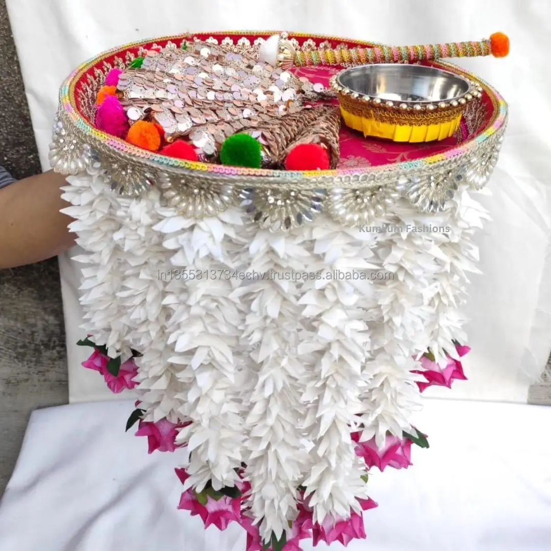 Decorative Mehndi Thali Set with Decorative Mehndi Cones Indian ...