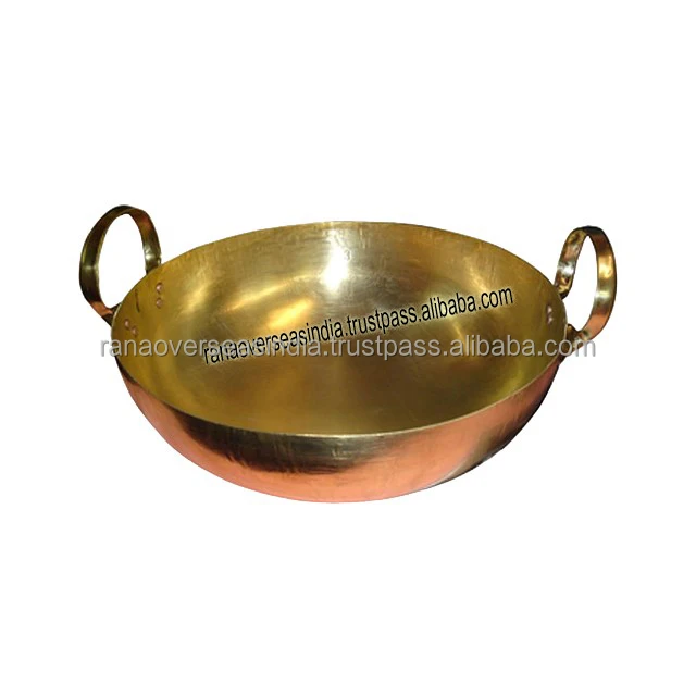 Modern Brass Cooking Kadai-Handmade Metal Cookware for Home ...