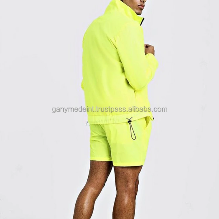 Men's Windbreaker Short Sets Windbreaker Jacket Men Nylon Windbreaker ...