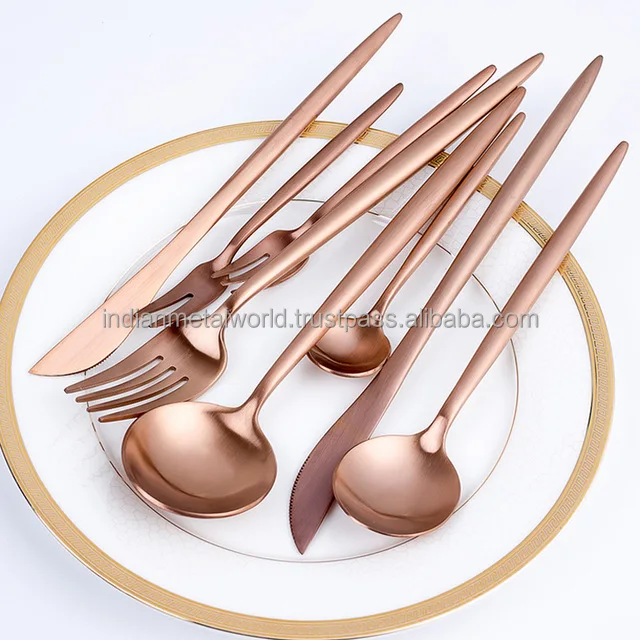 Modern design metal flatware set high demanding flatware set cheap and ...