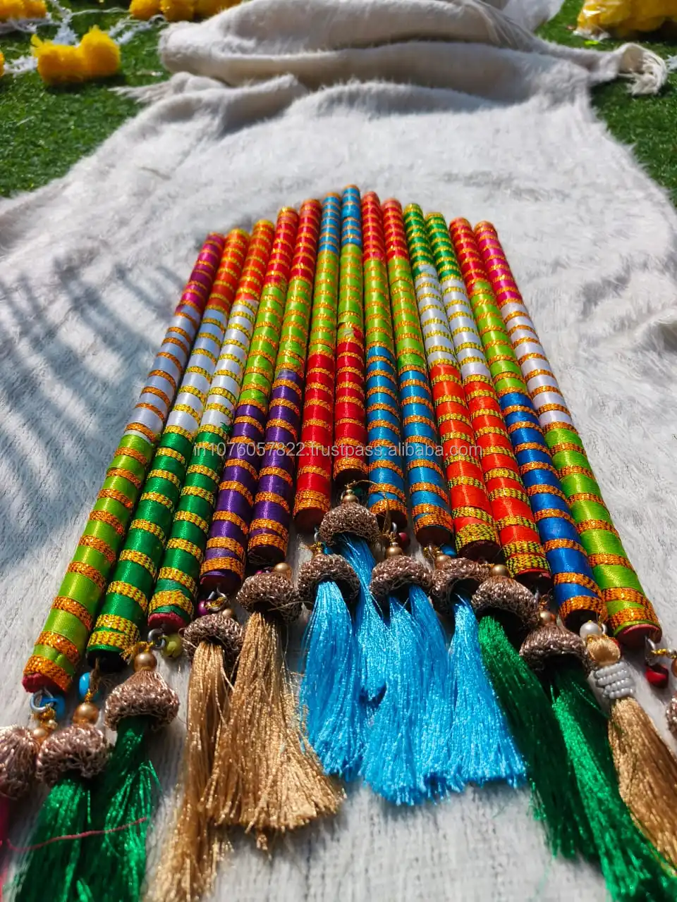 Gujrati Weeding Sangeet Dandiya Dance Garba Wooden Sticks Decoration ...