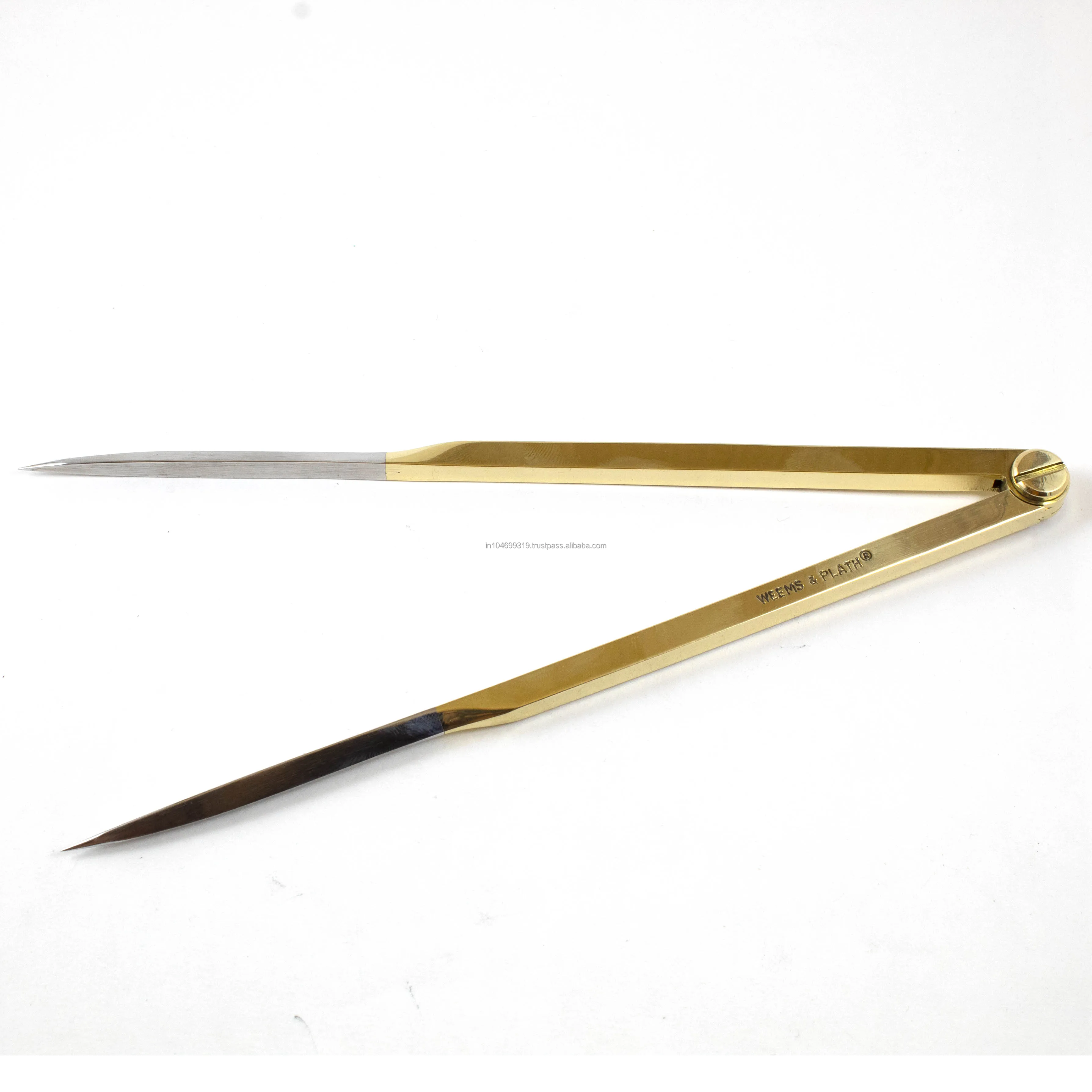 Marine Nautical Brass Chart Divider Navigational Leather case Straight ...